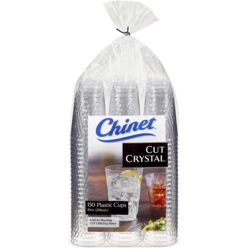 CHINET CUT CRYSTAL PLASTIC PARTY CUPS - Valdez Market